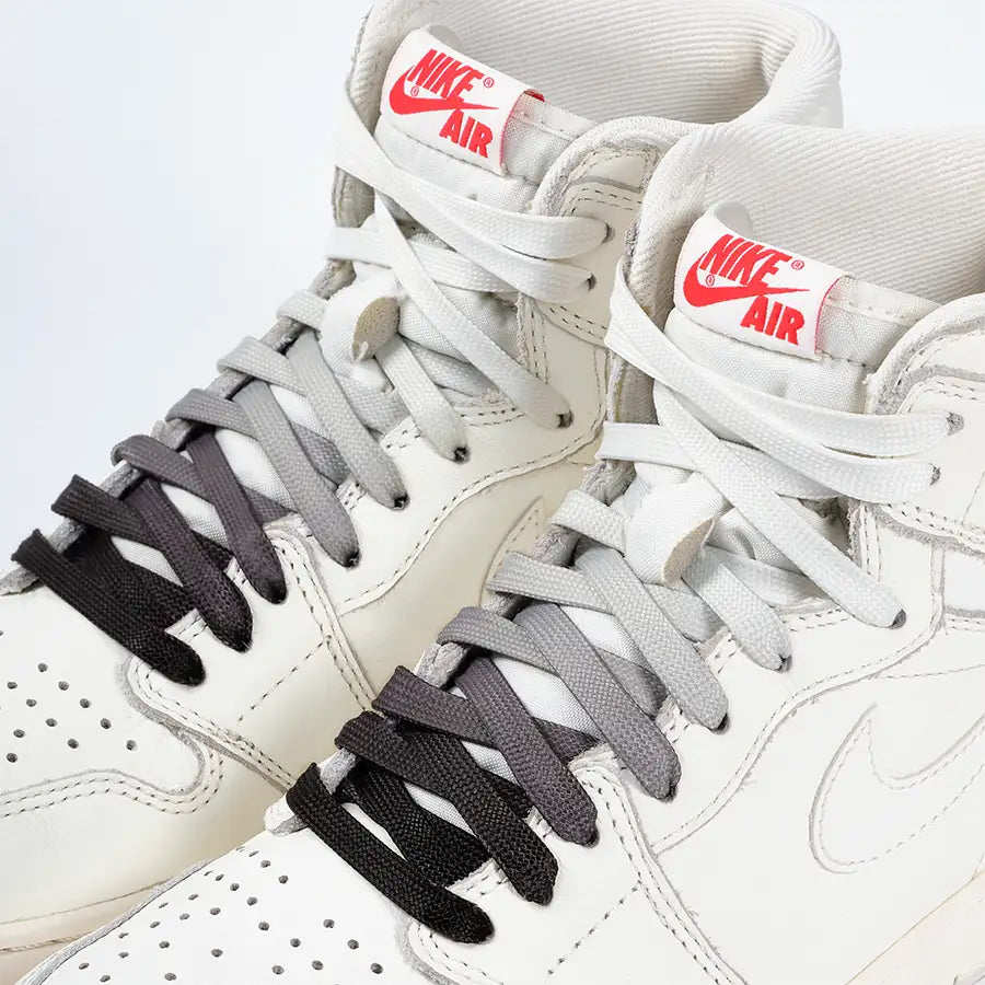 Lacets noir et blanc – Sweetlaces Coco | Dégradé contrasté chic & minimal