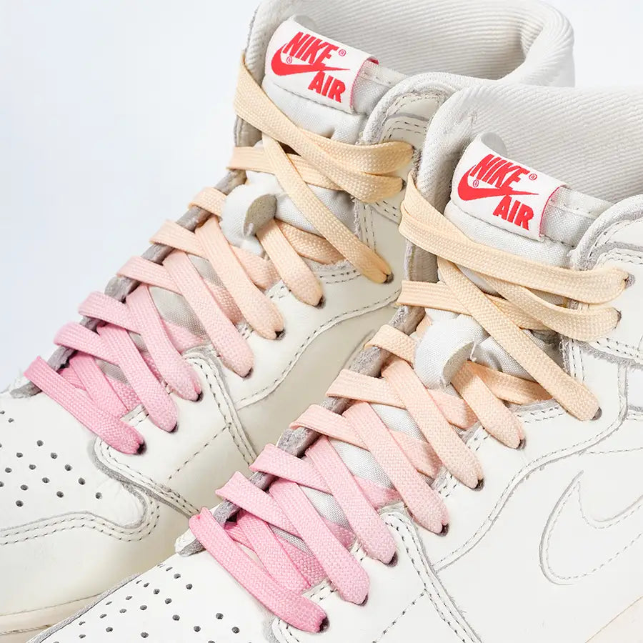 Lacets Lovers – Dégradé rose crème | Sweetlaces Amour & douceur