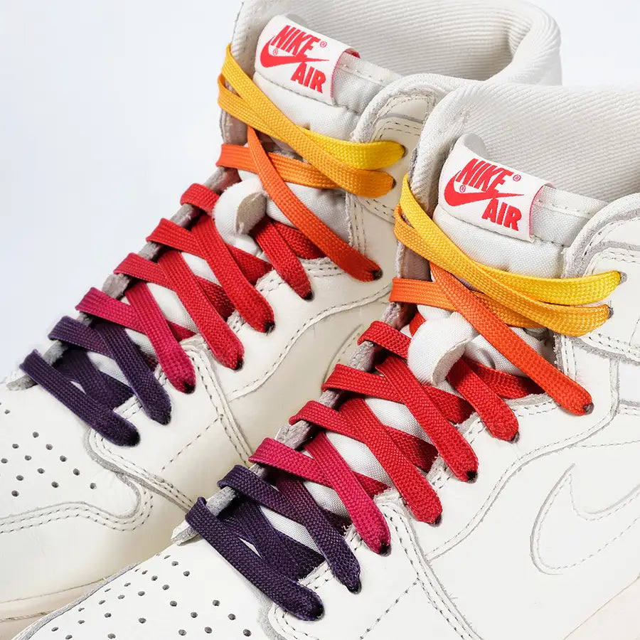 Lacets Sunset – Dégradé jaune, orange, rouge et violet | Coucher de ...